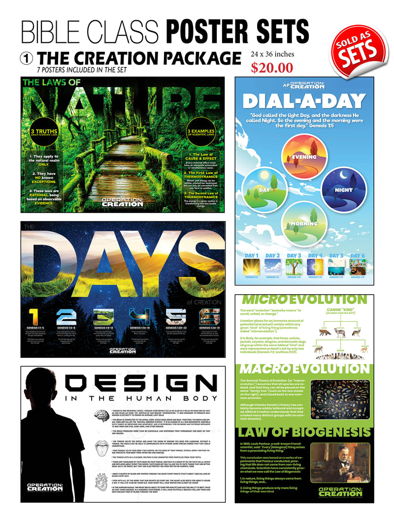 Bible Class Poster Set - Creation Package – ApologeticsPress