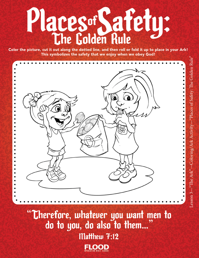 golden rule coloring sheet