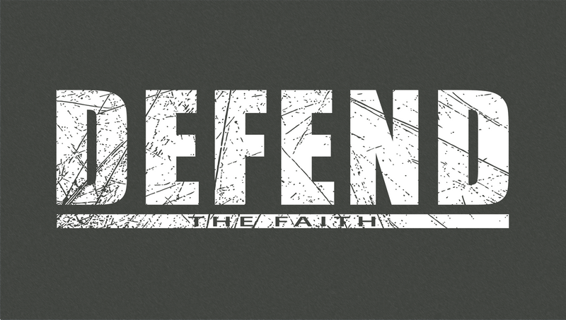 Defend the Faith (T-Shirt) Gray – ApologeticsPress